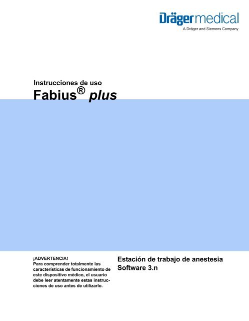 Instrucciones de uso Fabius plus