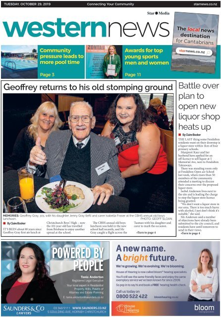 Western News: October 29, 2019