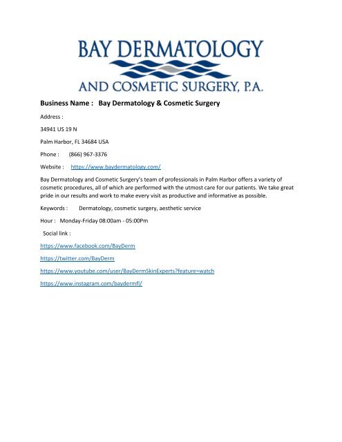 Bay Dermatology & Cosmetic Surgery