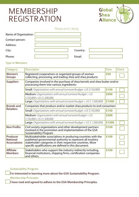EDITABLE MEMBERSHIP FORM