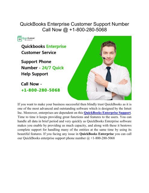 QuickBooks Enterprise Customer Support Number Call Now QuickBooks Enterprise Customer Support Number Call Now