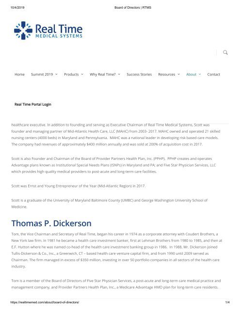 Board of Directors _ RTMS - Scott Rifkin