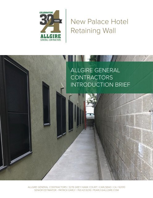 191108 - NPH Retaining Wall - Bid Package