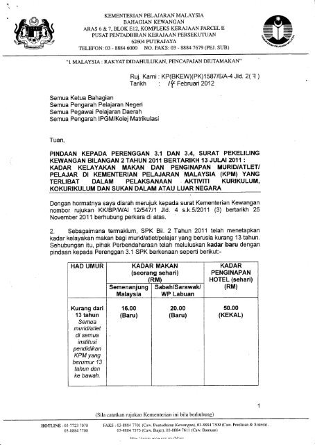 Himpunan Surat-Surat Pekeliling Berkaitan Kokurikulum