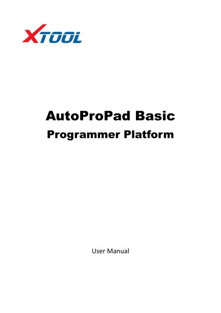 AutoProPad Basic USER MANUAL-V1