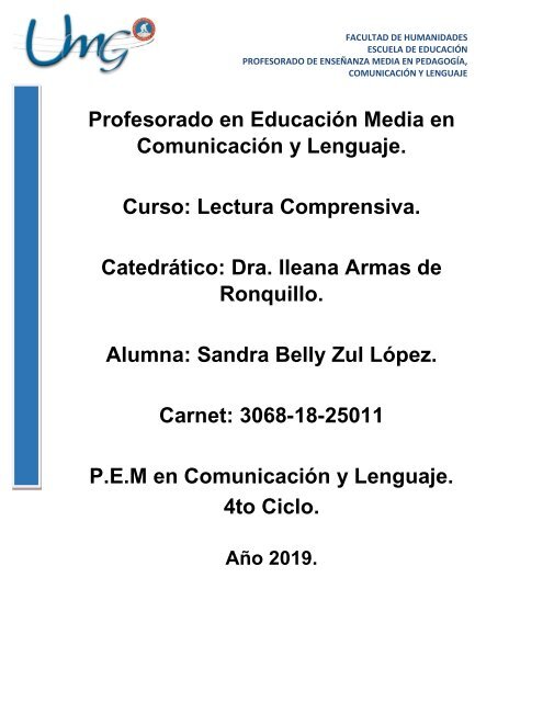 Portafolio Lectura Comprensiva