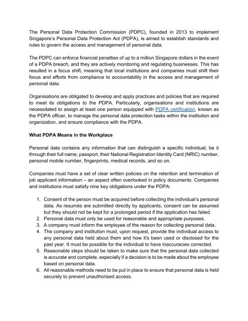 The Personal Data Protect