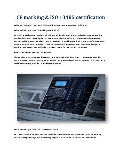 CE marking and CE certification