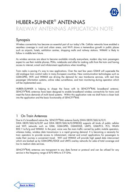 Application Note Railway Antennas - Meconet