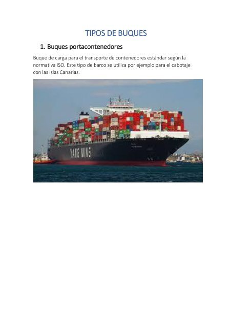 TIPOS DE BUQUES