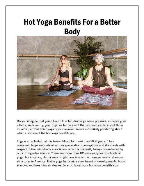 Hot Yoga Benefits For a Better Body