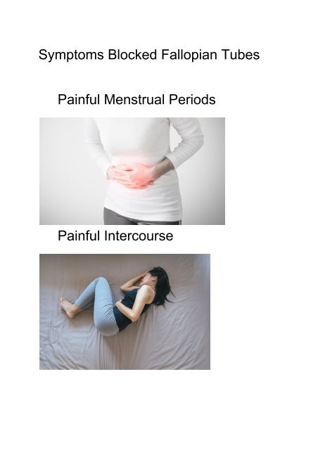 Symptoms Blocked Fallopian Tubes