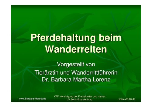 Die VFD - Barbara Martha