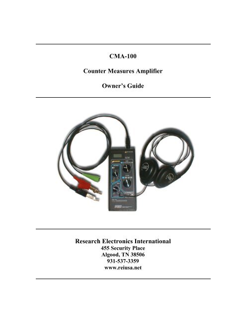 Cma-100 countermeasures amplifier circuit