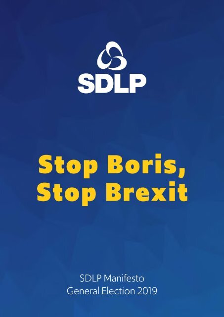 SDLP Manifesto 2019