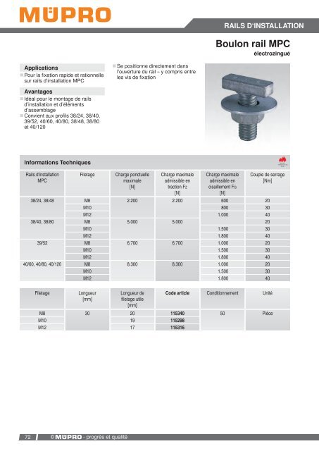 RAILS D‘INSTALLATION Do