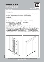 INSTALLATION SHEET - E10 Memco E-Series