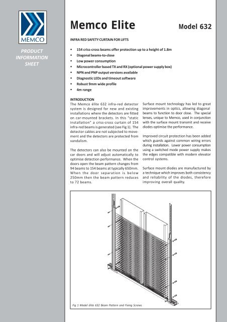 632 Elite Information Sheet - Memco