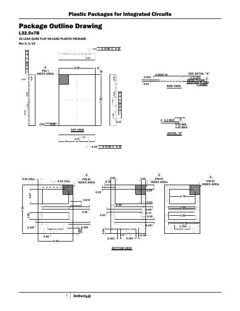 Package Outline Drawing - Intersil