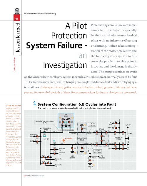 A Pilot Protection System Failure - an Investigation