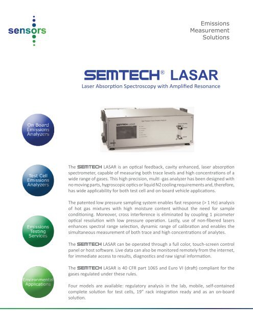 SEMTECH® LASAR - Sensors, Inc.