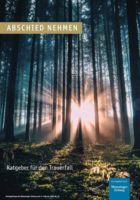 Abschied nehmen: Ratgeber für den Trauerfall