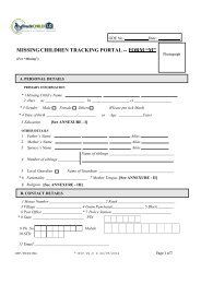 FORM XXI INDIVIDUAL CARE PLAN - Track Missing Child