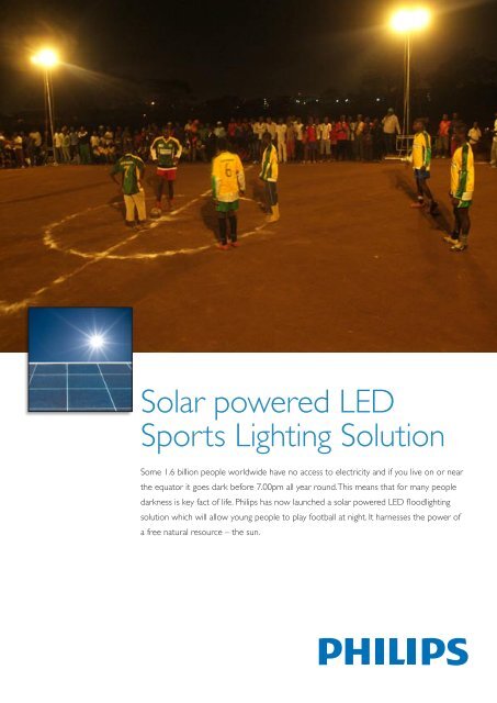 Solar powered LED Sports Lighting Solution - Philips Lighting