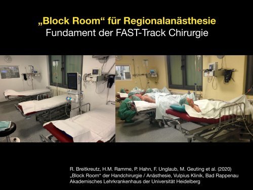 "Block Room" für die Regionalanästhesie: Ein Beispiel