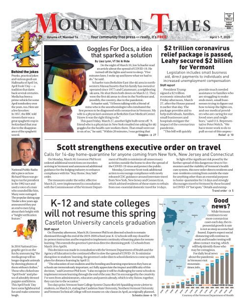 Mountain Times - Volume 49, Number 14: April 1-7, 2020