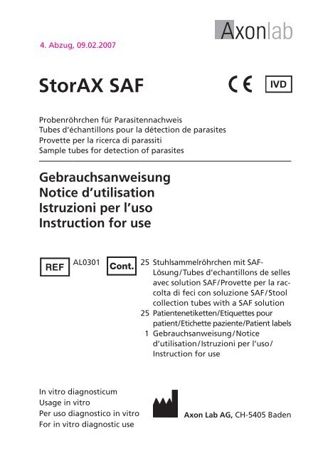 Storax SAF - Axon Lab AG