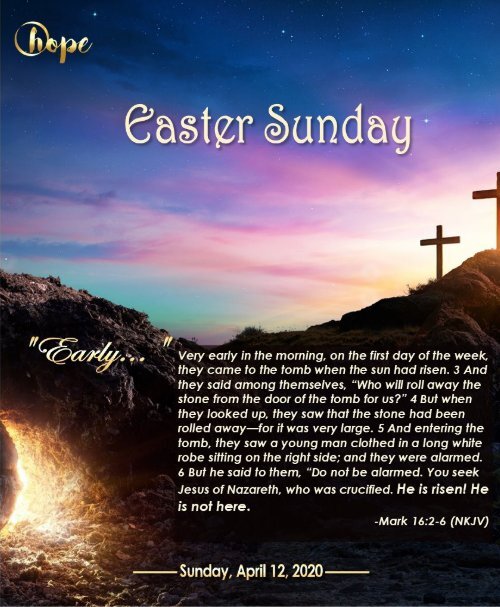 April 12, 2020 Bulletin EASTER SUNDAY