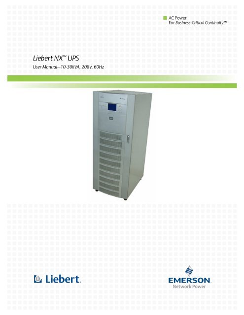 warning - Emerson Network Power