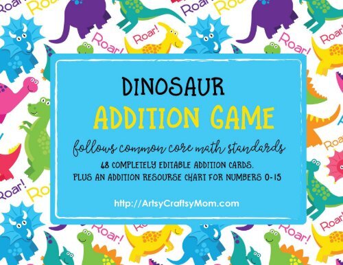 DinosaurMathLearnAdditiongameEditablePDF
