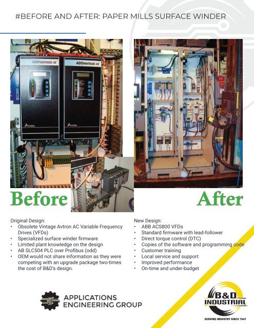 2020 Before After - Paper Mill Winder