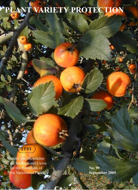 plant variety protection - International Union for the Protection of ...