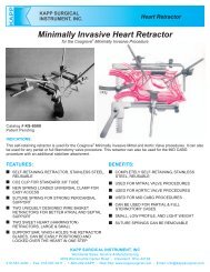 Cosgrove Valve Retractor System - Kapp Surgical Instruments, Inc.