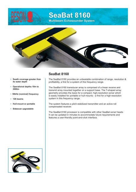 SeaBat 8160 - Sea and Land Technologies Pte. Ltd.