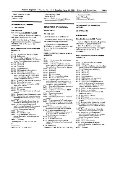 DOE Human Subjects Protection Resource Book - Department of ...
