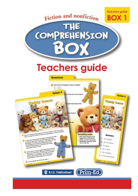 The Comprehension Box Teachers Guide - Box 1