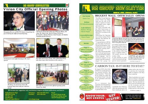 RH GROUP NEWSLETTER - Rimbunan Hijau (PNG)