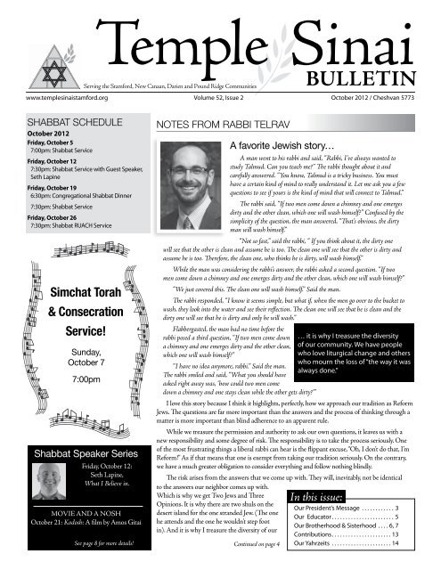 Bulletin - Temple Sinai