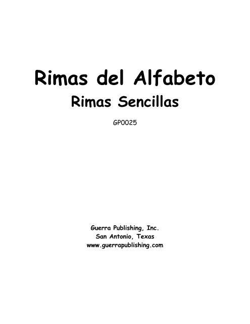 Rimas Del Alfabeto