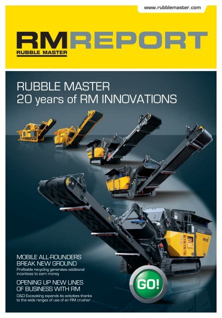 RUBBLE MASTER 20 years of RM INNOVATIONS