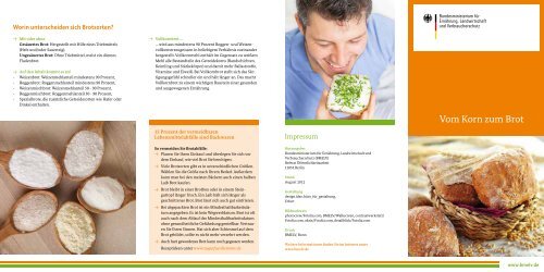 Vom Korn zum Brot (Flyer) - BMELV