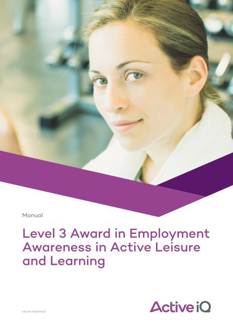 Active IQ Level 3 Award in Employment Awareness in Active Leisure and ...