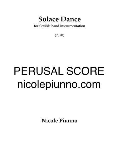 solace dance flex SCORE