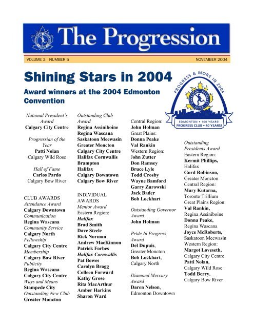 Upfront and Centre - Canadian Progress Club