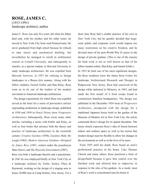 ROSE, JAMES C. - Dean Cardasis