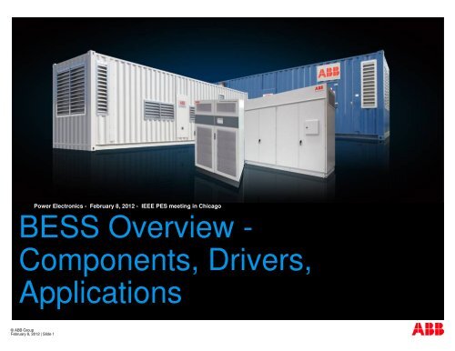 BESS Overview - Components, Drivers, Applications - Electrical and ...